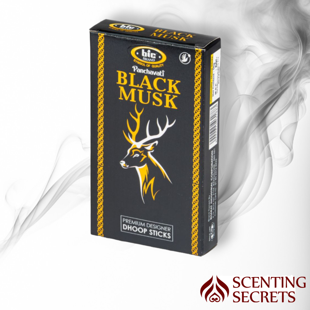 Black Musk Premium Dhoop sticks by BIC Panchavati