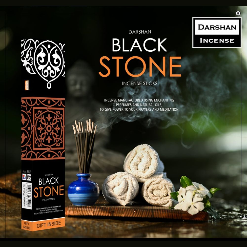 Black Stone Incense sticks by Darshan incense