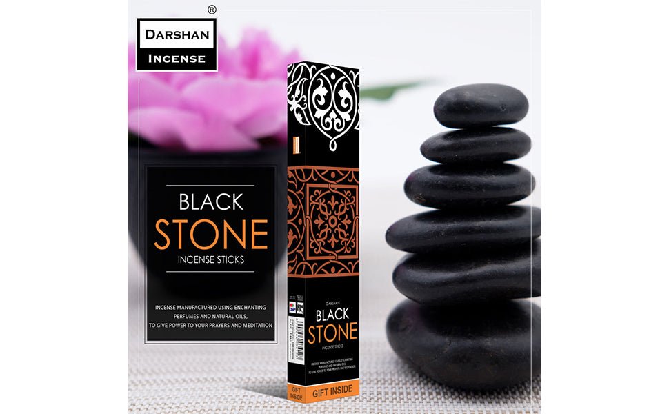 Black Stone Incense sticks by Darshan incense